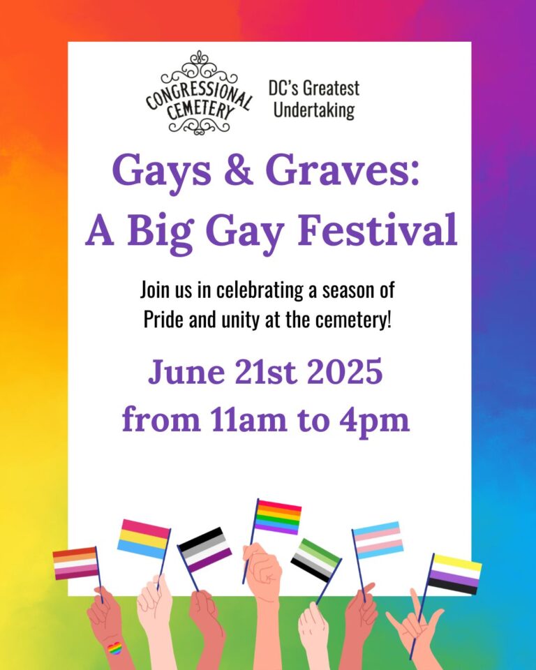 Events from June 1 – June 14 – Congressional Cemetery